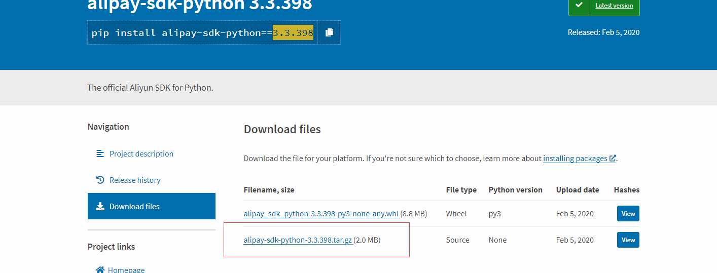 解决Python安装alipay-sdk-python3.3.398遇到的错误_pip3 无法安装 alipay-sdk-python-CSDN博客