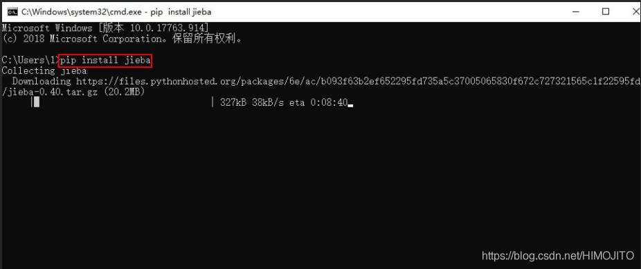 Python怎么安装jieba库这个模块 No Module Named ‘jieba‘ Python37himojito的博客 Csdn博客 8080