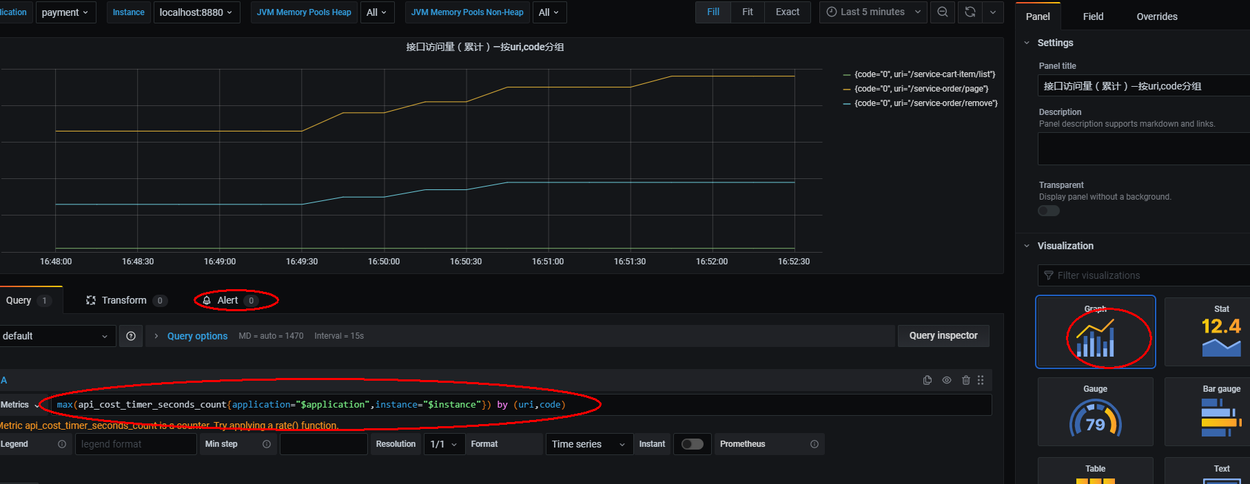 prometheus监控springboot2.X项目各种默认指标,自定义接口性能错误及其它业务指标埋点实践及总结_springboot自定义接口prometeus-CSDN博客
