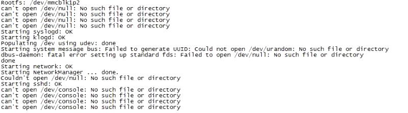 自己制作rootfs无法启动，提示can‘t open ‘dev/null‘:no such file or directory_can not open " (null)" for ...