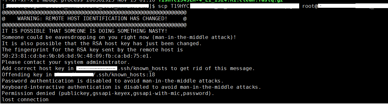 linux内网SSH，SCP其他服务器Add correct host key in /root/.ssh/known_hosts to get rid of this message-报错 ...