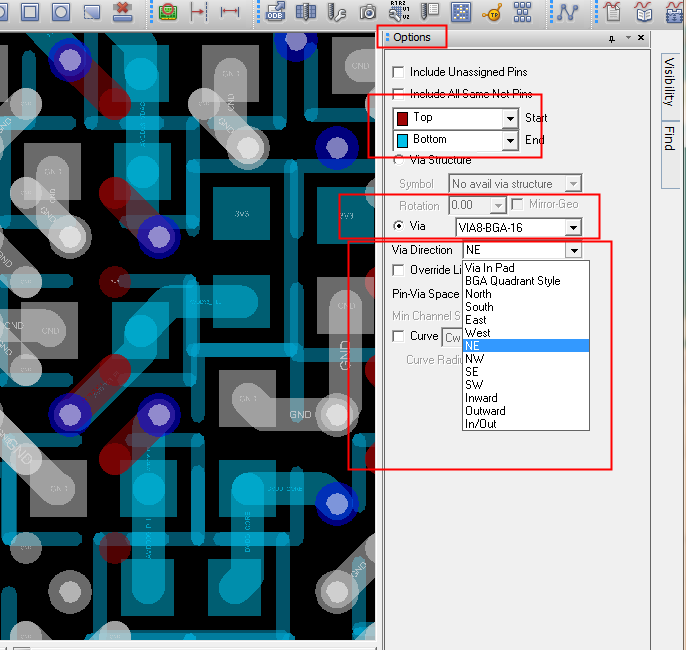 Tips for fan-out of BGA package vias in allegro - Programmer Sought