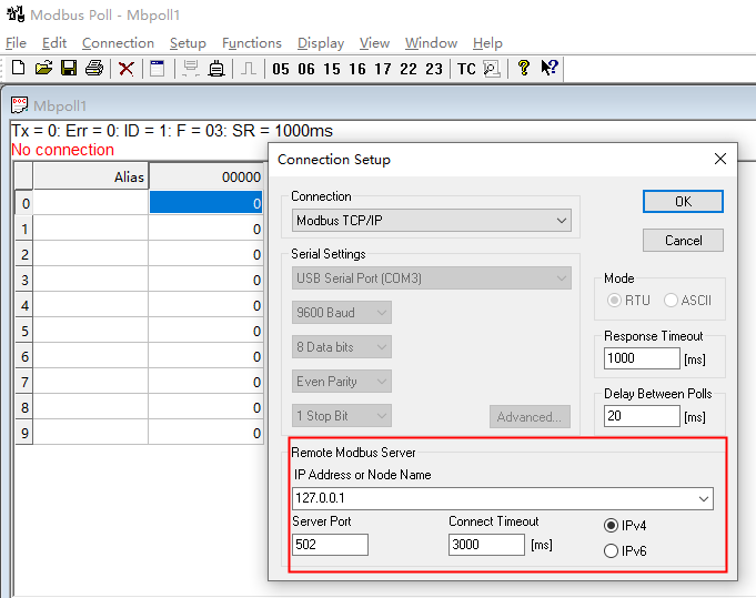 使用ModbusPoll与Modbus Slave进行TCP连接和串口连接_modbus slave tcp-CSDN博客