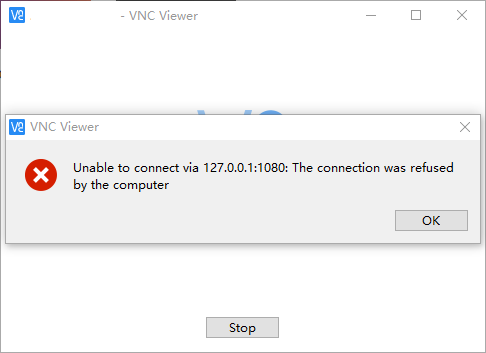 VNC unable to connect via 127.0.0.1:1080-CSDN博客
