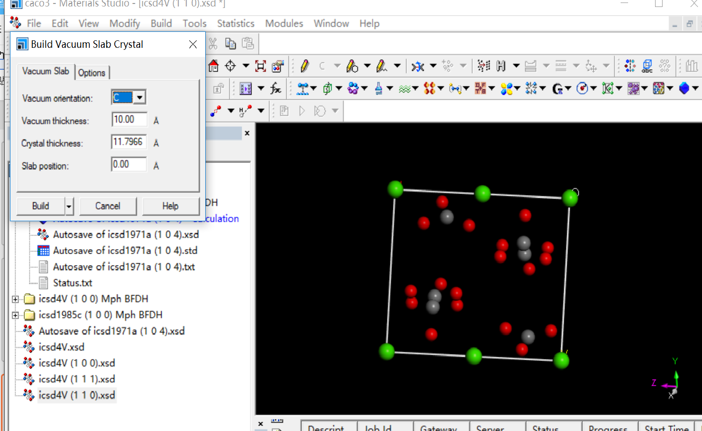 用MS切面，构建真空层，BFDH看主要的生长面_ms建立真空层-CSDN博客