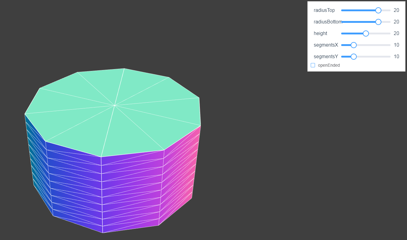 three.js之几何体-三维圆柱CylinderGeometry(vue中使用three.js26)-CSDN博客