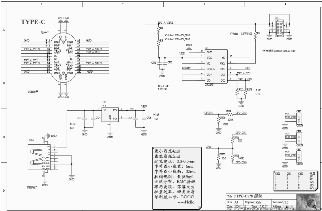 Type c PD 电路设计_type -c 接口emc标准电路-CSDN博客