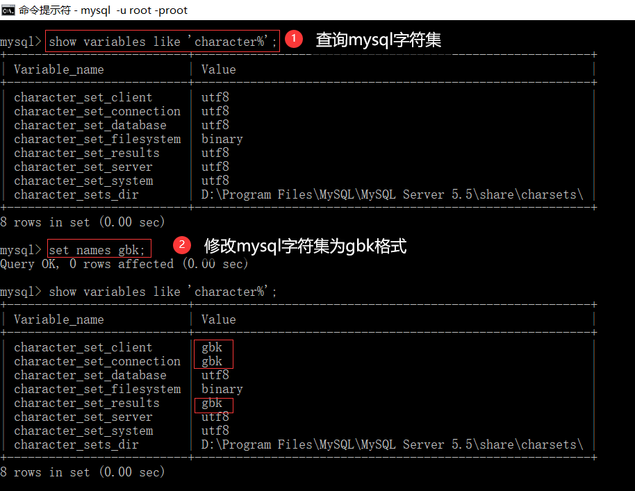 MySQL命令行中文显示乱码怎么办_mysql 命令行 中文乱码-CSDN博客