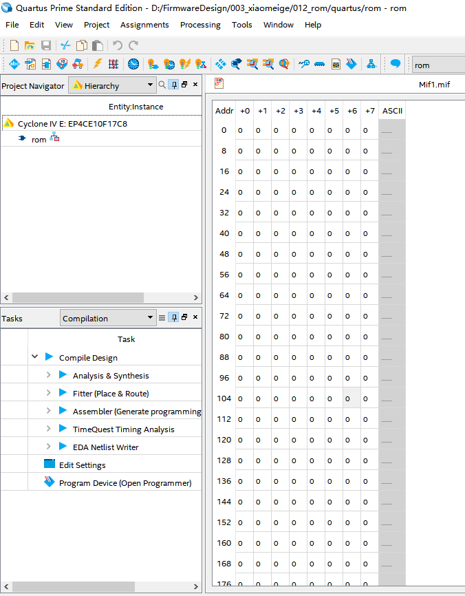 FPGA学习笔记_ROM核调用与调试_rom-1port在哪-CSDN博客