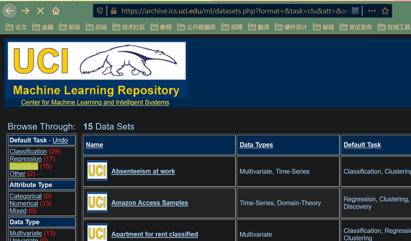 如何从UCI获取数据集？_uci数据下载-CSDN博客