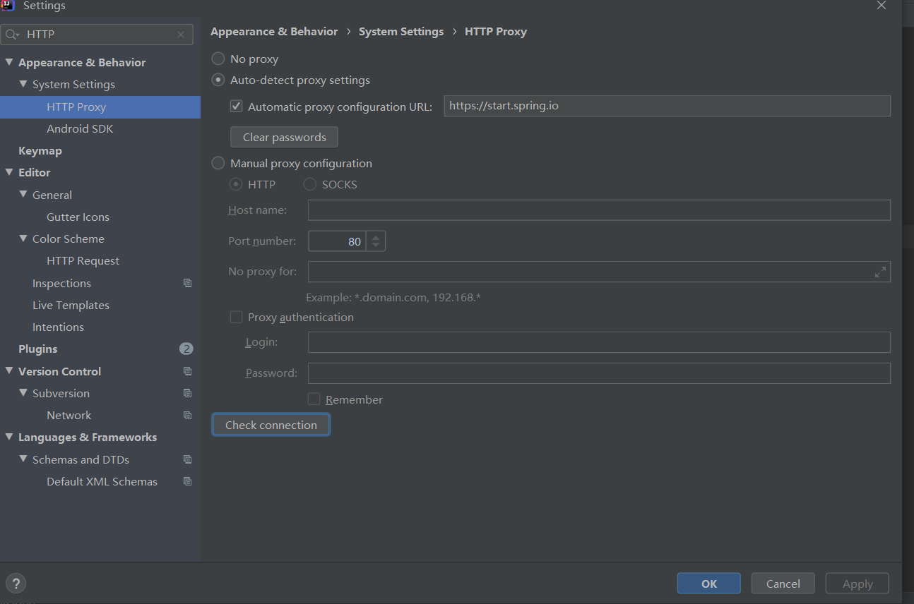 Initialization failed for ‘https://start.spring.io‘ Please check URL, network and proxy settings ...