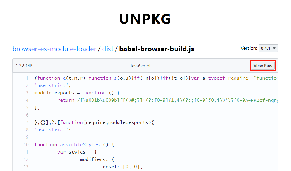 通过unpkg.com查看一个npm模块的所有文件及地址_查看npm的unpkg地址-CSDN博客