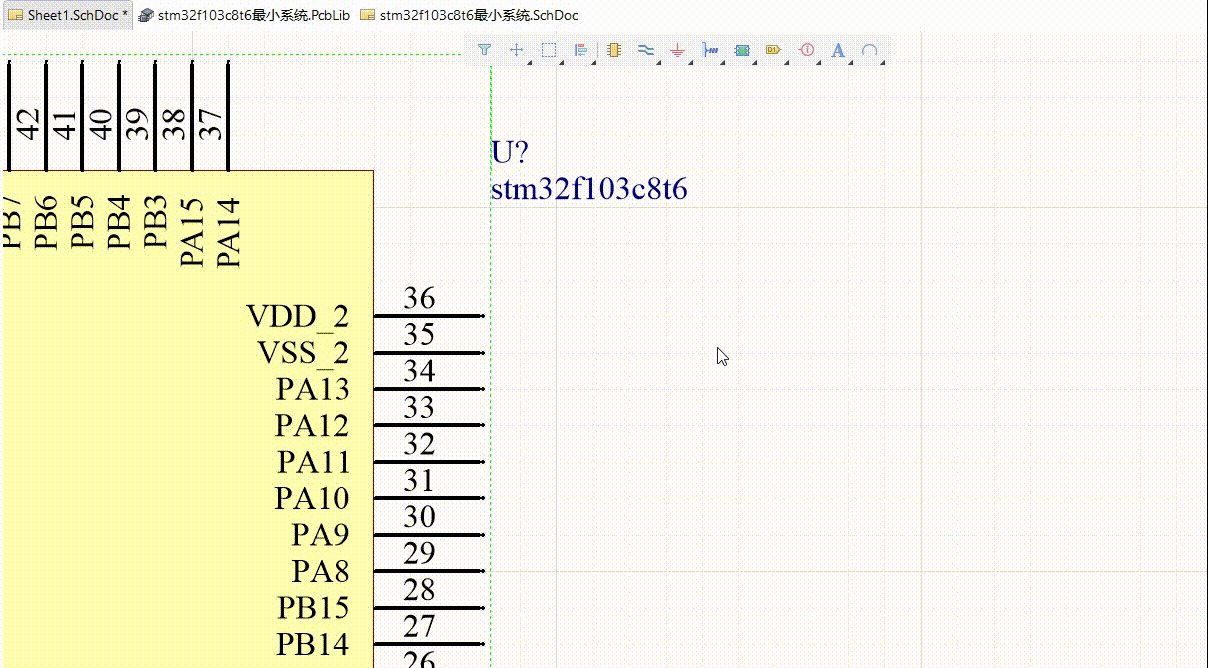 Altium Designer绘制stm32最小系统原理图_stm32原理图ad-CSDN博客