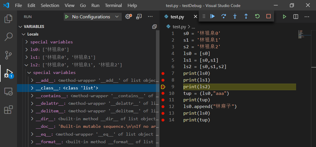 VScode下调试Python代码演示:Debugging以及单步前进Step Into_vscode step into-CSDN博客