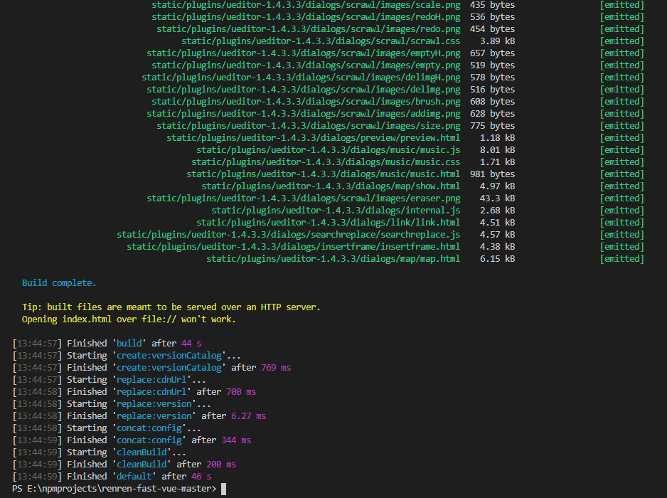 npm ERR! renren-fast-vue@1.2.2 build: `gulp`问题解决-CSDN博客