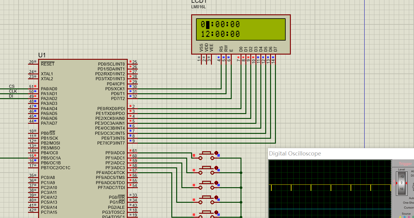atmega128 单片机 智能 台灯 控制器 PWM ADC 时间 光敏电阻 proteus 仿真_atemga128通过单片机发送时间信息-CSDN博客