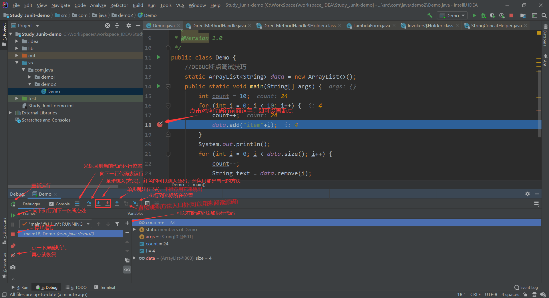 Use el kit de herramientas JUnit y la función de depuración para ...