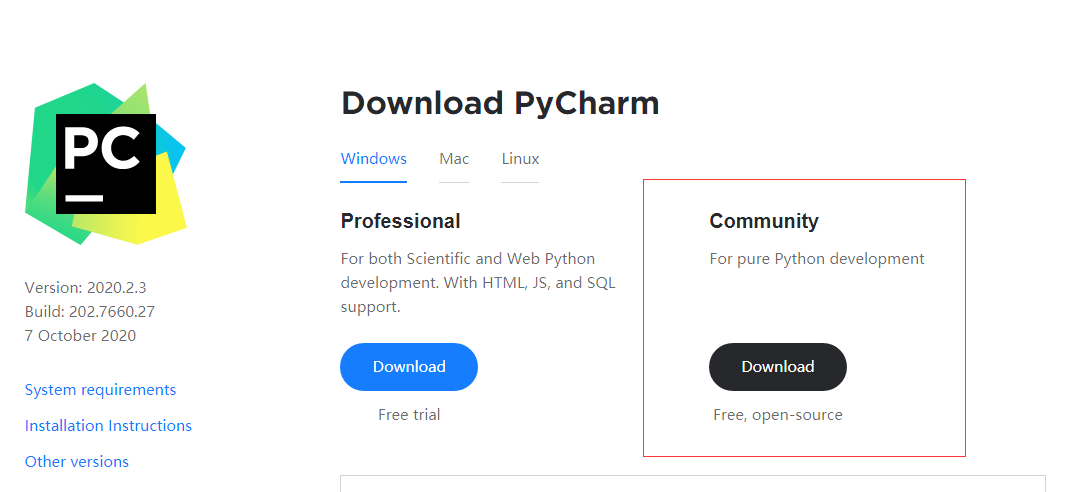 Tutorial de descarga e instalación de Pycharm (Windows) - programador clic
