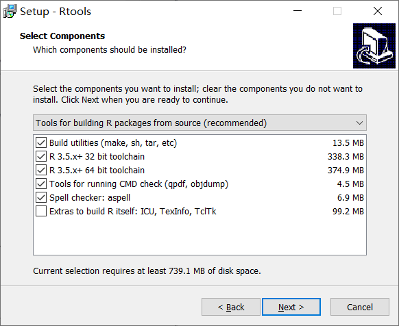 R报错：WARNING: Rtools is required to build R packages, but is not currently installed._warning ...
