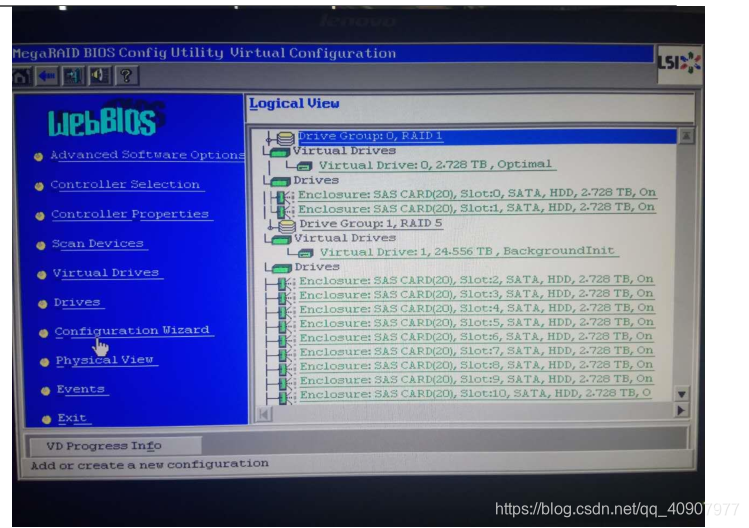 联想(thinkserver) Rd650做硬件 Raid5 配置lenovo服务器hr650x怎么配置raid Csdn博客
