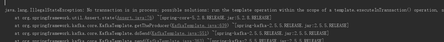 springboot集成整合kafka-kafka事务、生产者事务支持、kafkaTemplate.executeInTransaction_failing batch since ...