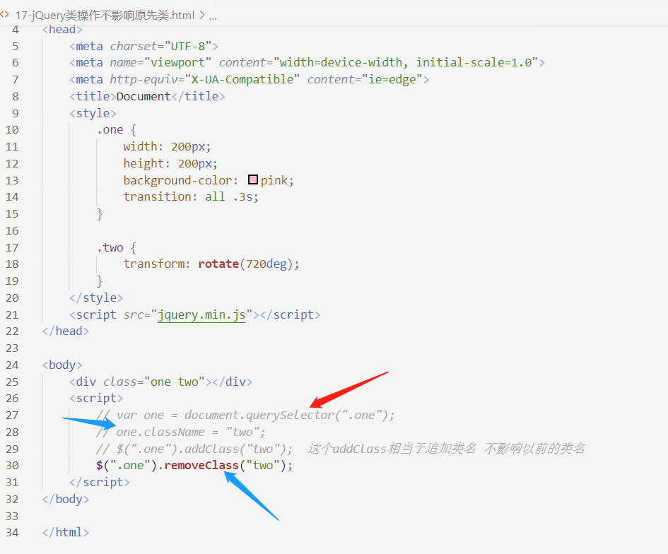 jQuery 样式操作之案例：tab 栏切换|| 类操作与className区别-CSDN博客