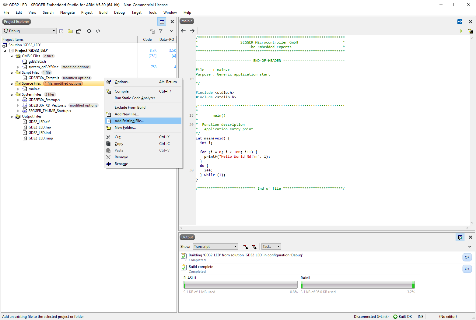 MCU开发 —— GD32篇：1.开发环境搭建之 SEGGER Embedded Studio for ARM_gd32 embedded builder-CSDN博客