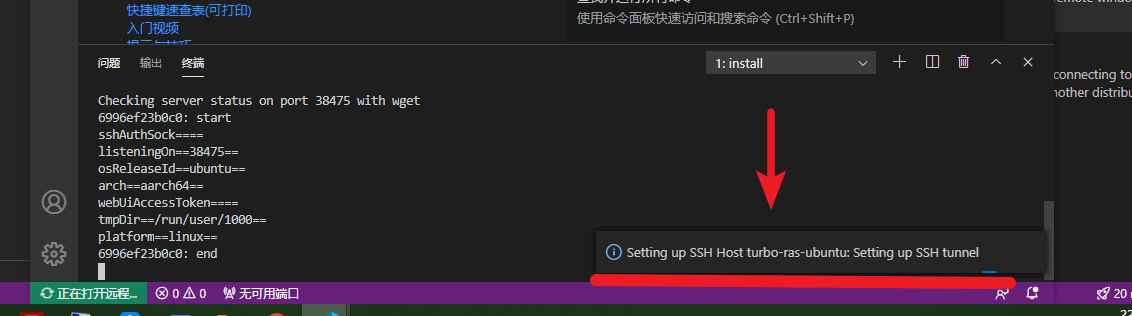 使用vscode remote ssh功能远程连接服务器或树莓派时，报错Setting up SSH tunnel的终极解决办法，全网仅此一份_setting up ssh host 10 ...