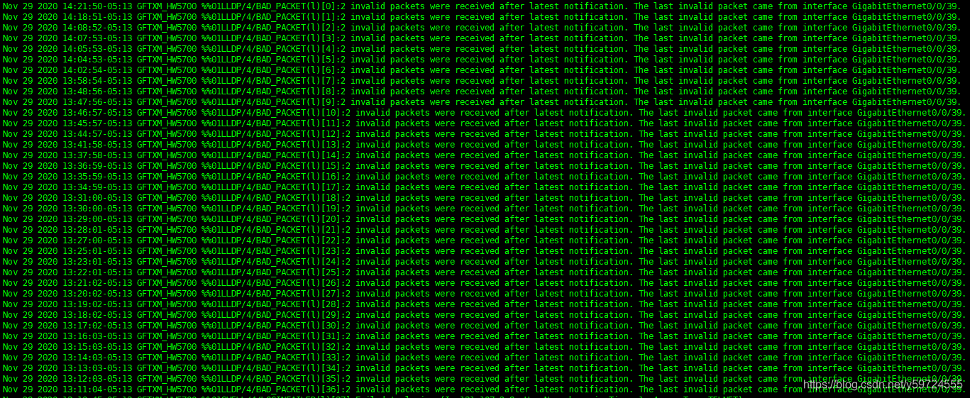 华为交换机log报错 01lldp4badpacketinvalid Packets Were Received After Latest Notific Csdn博客