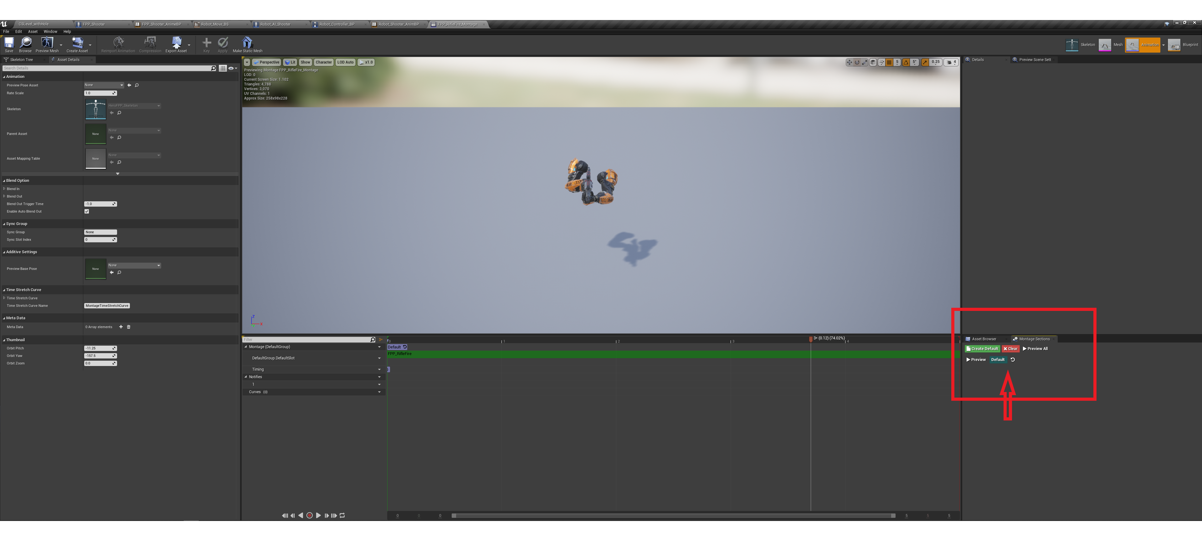 关于UE4.25 Montage循环动画位置_ue5 playanimmontage循环-CSDN博客