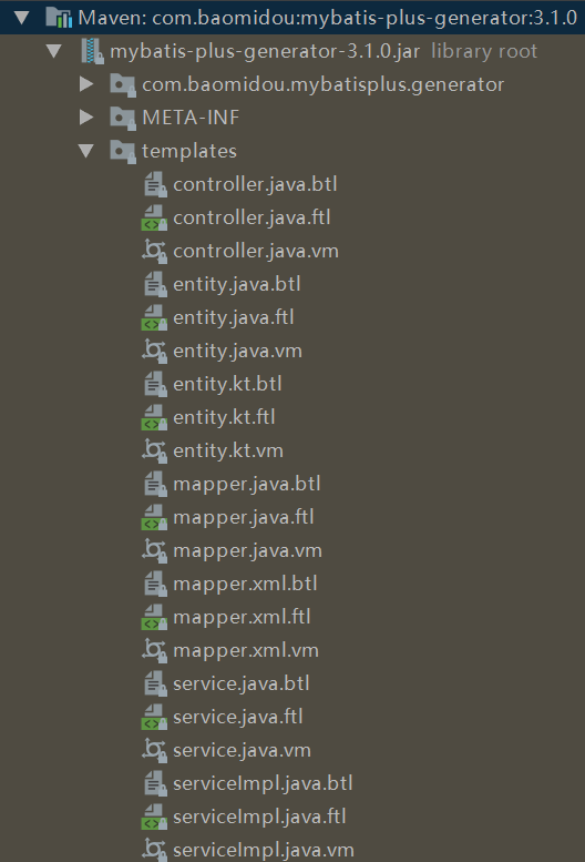 springboot 使用 mybatis-plus 和 velocity 自定义模板生成 controller，service，mapper，mapper.xml，entity实体类 ...