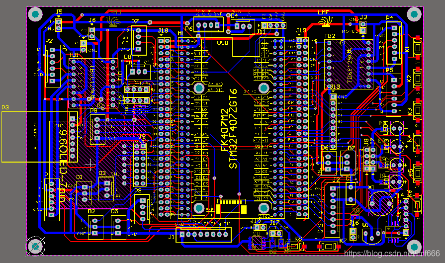 Stm32f4系列1:控制板。stm32f407zgt6反客淘宝店,第二个版本,实验室用扩展底板原理图和pcb图截图。stm32f407zgt6原理图 Csdn博客