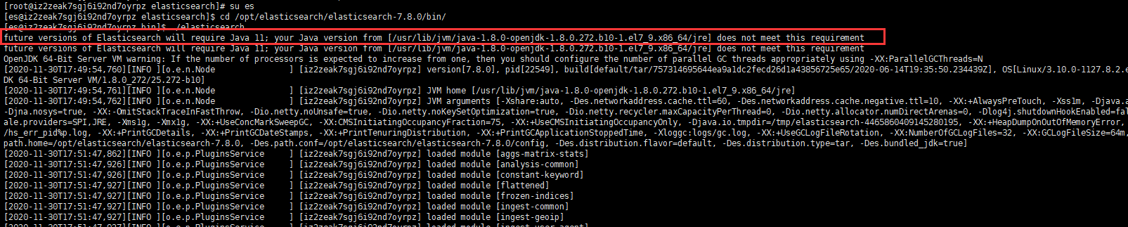 Elasticsearch启动报错：your Java version from [/opt/jdk1.8.0_251/jre] does ...