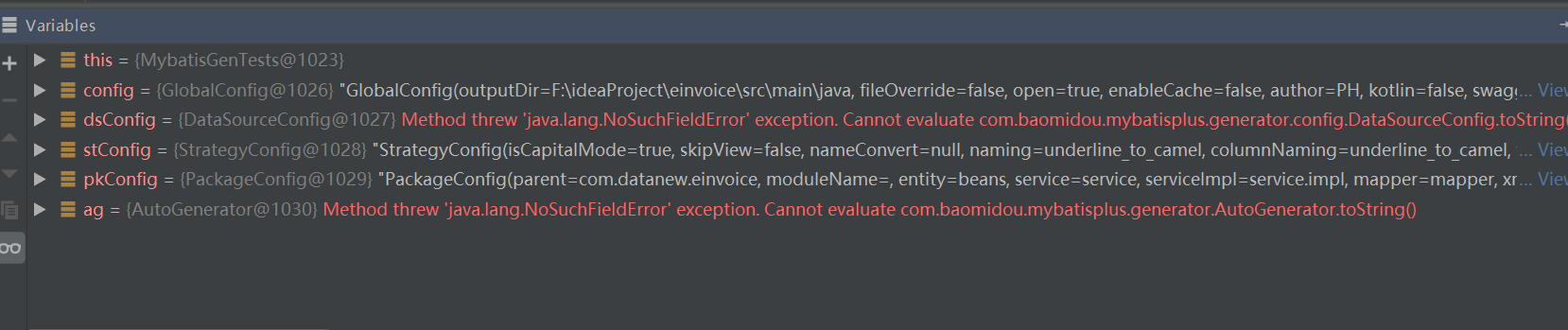 mybatis-plus配置代码生成工具报错：java.lang.NoSuchFieldError: GAUSS-CSDN博客