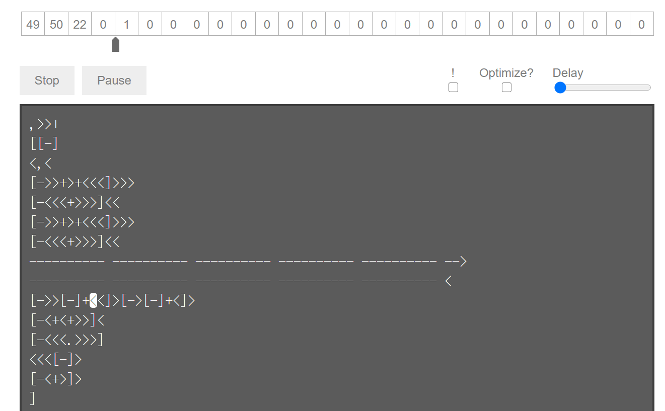 Brainfuck语言入门_bf语言翻译-CSDN博客