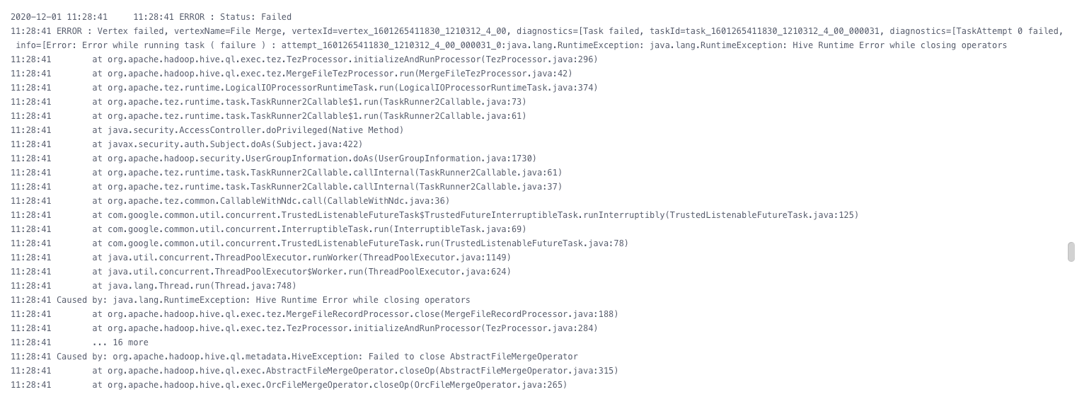 Hive执行查询报错：Caused by: java.lang.RuntimeException: Hive Runtime Error while closing operators-CSDN博客