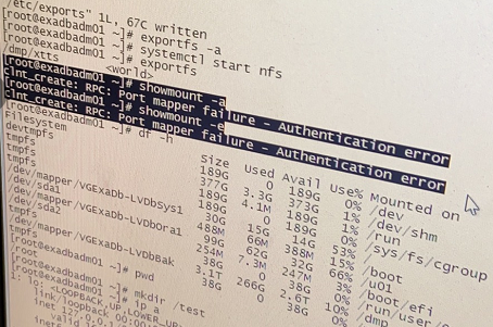 mount nfs 传递给系统调用的数据区域太小；clnt_create:PRC:Port mapper failure-Authentication error_rpc: port ...