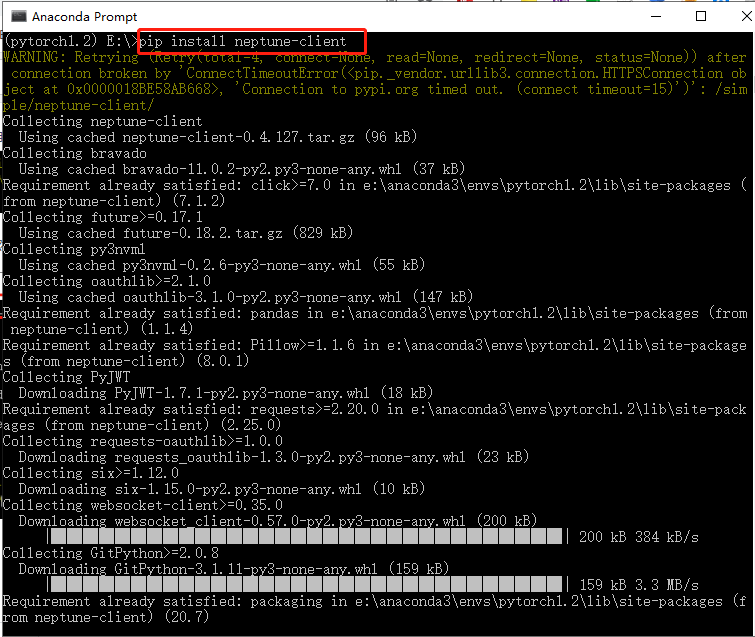 安装neptune-client库_neptunedeprecationwarning: you're importing the ne-CSDN博客