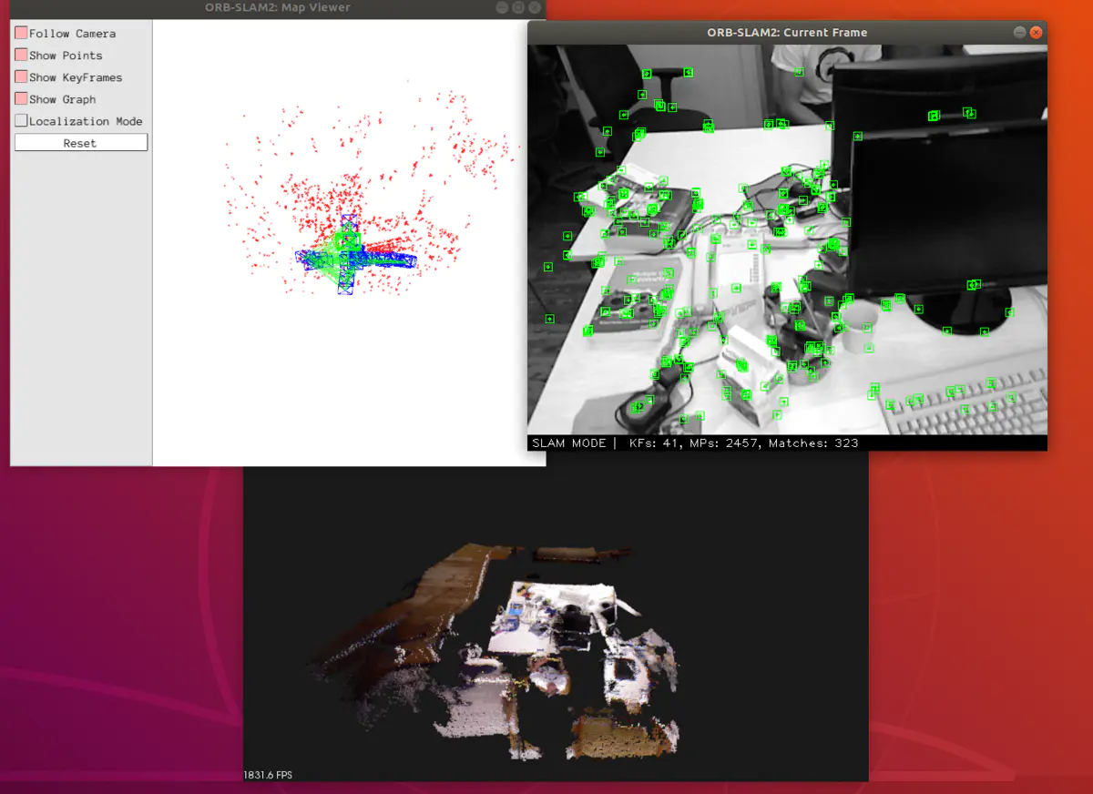 ORBSLAM2构建稠密点云图及小觅相机的使用_slam稠密建图实时相机点云图是白色-CSDN博客