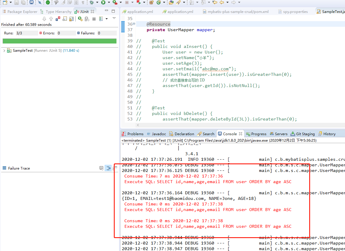 mybatis-plus p6spy 报错，java.lang.NoClassDefFoundError: Could not initialize class com.p6spy ...