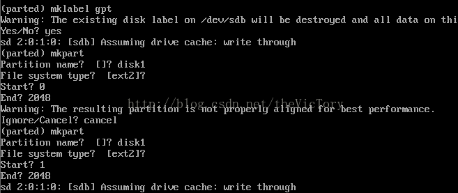 linux磁盘的两种分区方法_mklable与mkpart如何用-CSDN博客
