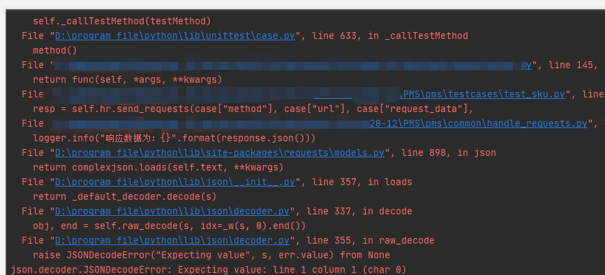 返回体中无内容时response.json()报错处理---json.decoder.JSONDecodeError: Expecting value: line 1 column 1 ...