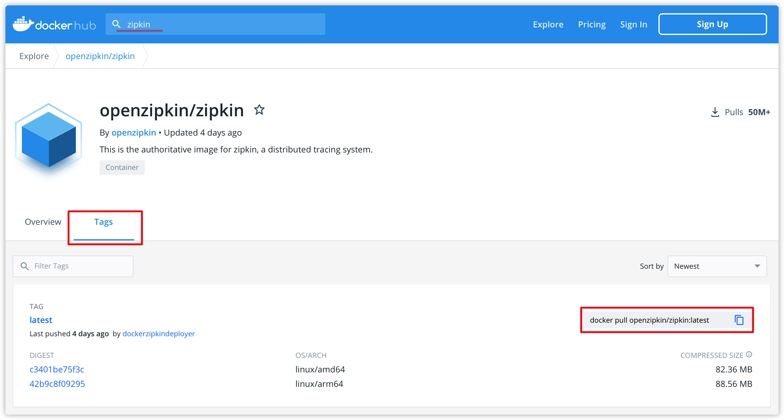【Docker 版本】Zipkin 2.22 的下载和安装_zipkin下载-CSDN博客