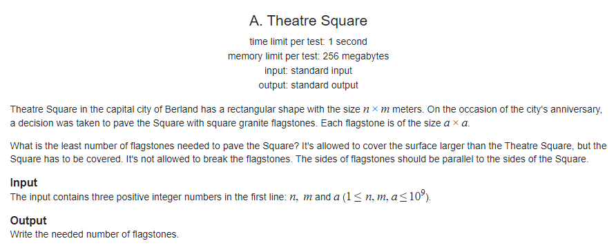 1A. Theatre Square_1a - theatre square-CSDN博客