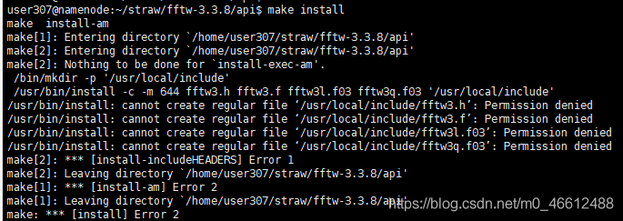 安装fftw时遇到的错误_[install-includeheaders] error 1-CSDN博客