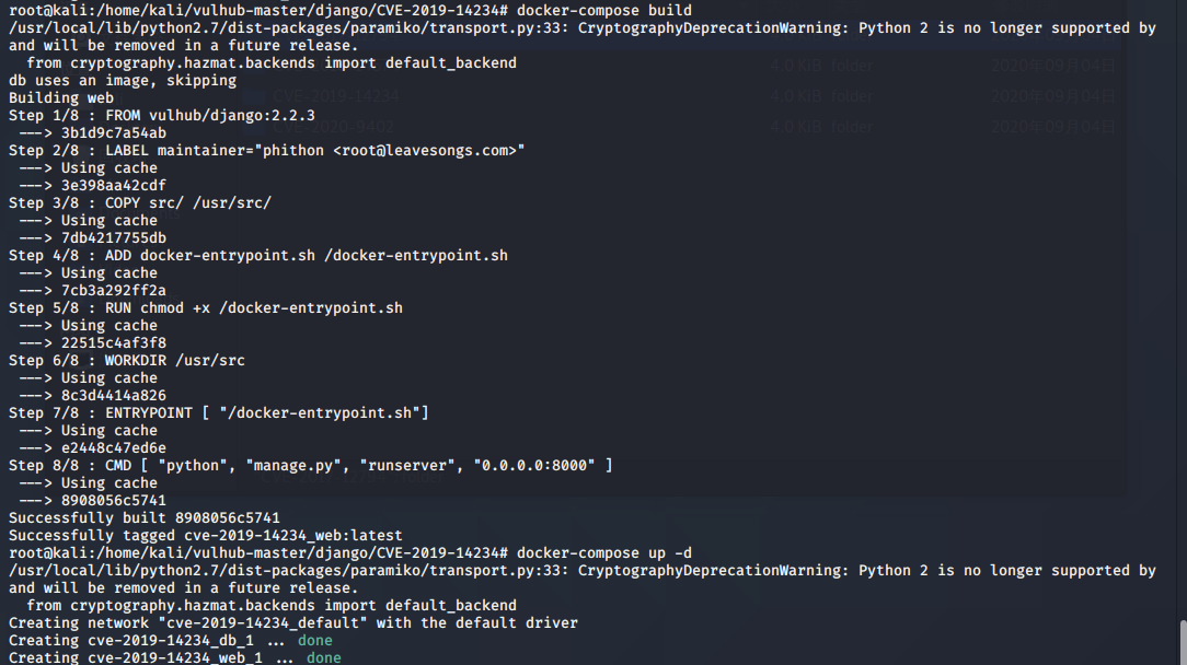 vulhub复现之django（CVE-2019-14234、CVE-2020-9402）_cve-2020-9402漏洞复现-CSDN博客