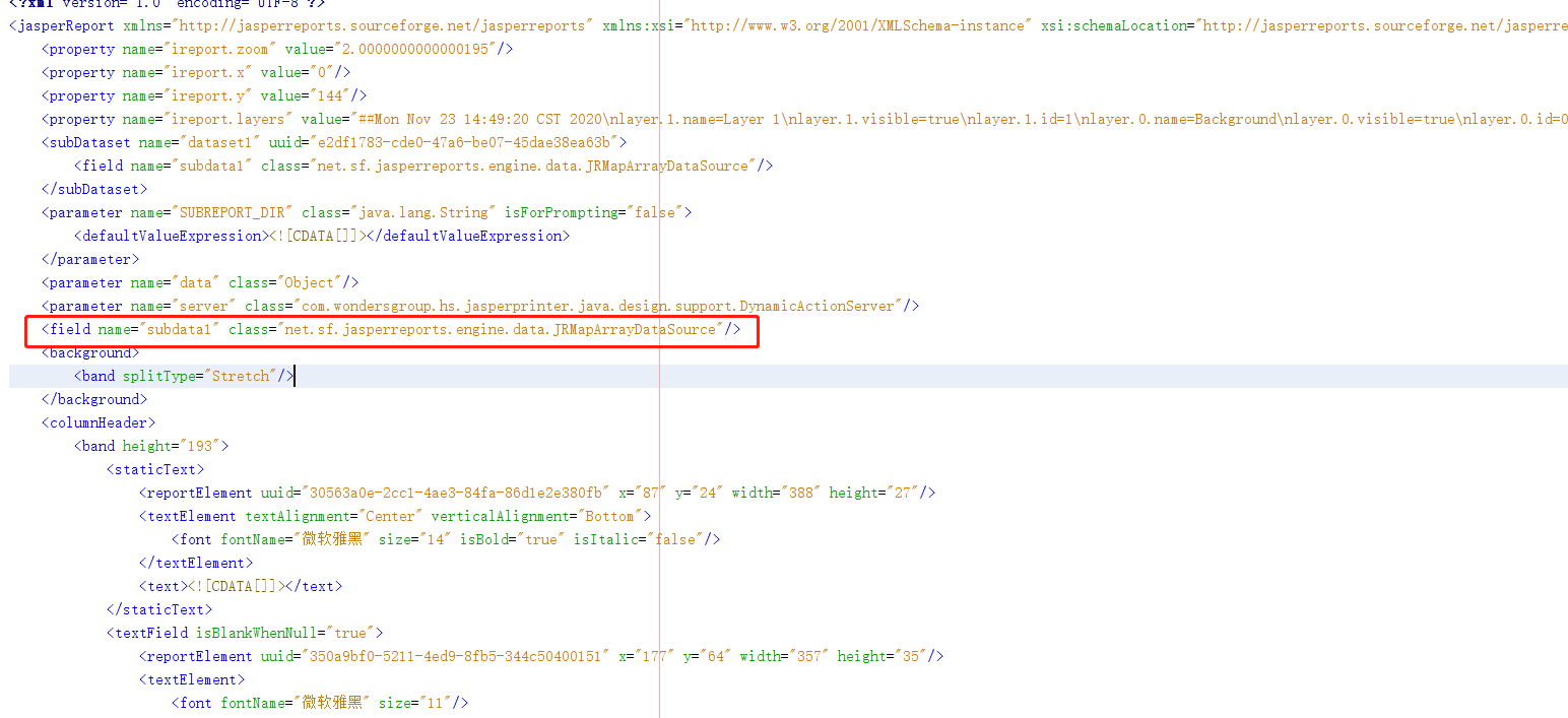net.sf.jasperreports.engine.data.JRMapArrayDataSource cannot be cast to java.lang.String_net.sf ...