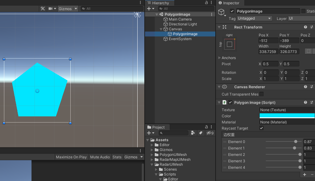 Unity UGUI 效果 之 UI 元素 多边形UI （例如雷达图,圆形,不规则多边形 UI等）显示 的简单实现的几种方法整理_unity ui不规则画面-CSDN博客