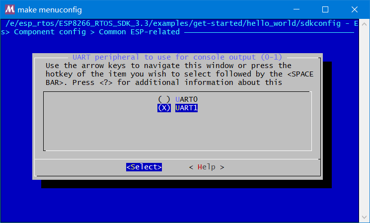 ESP8266 RTOS3.0和3.3的SDK，修改uart1输出调试信息_esp8266 3.0sdk串口接口-CSDN博客