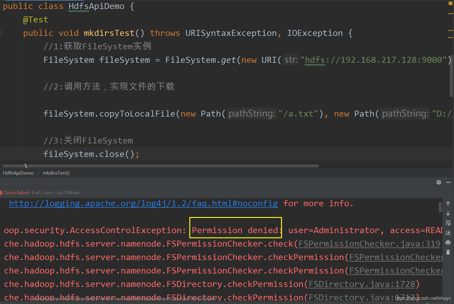 Hdfs的java Api操作【获取hdfs文件系统、遍历、创建文件和文件夹、上传、下载、权限访问控制、合并上传或下载】hdfs Java获取文件的所有者、所在的文件系统等。 Csdn博客